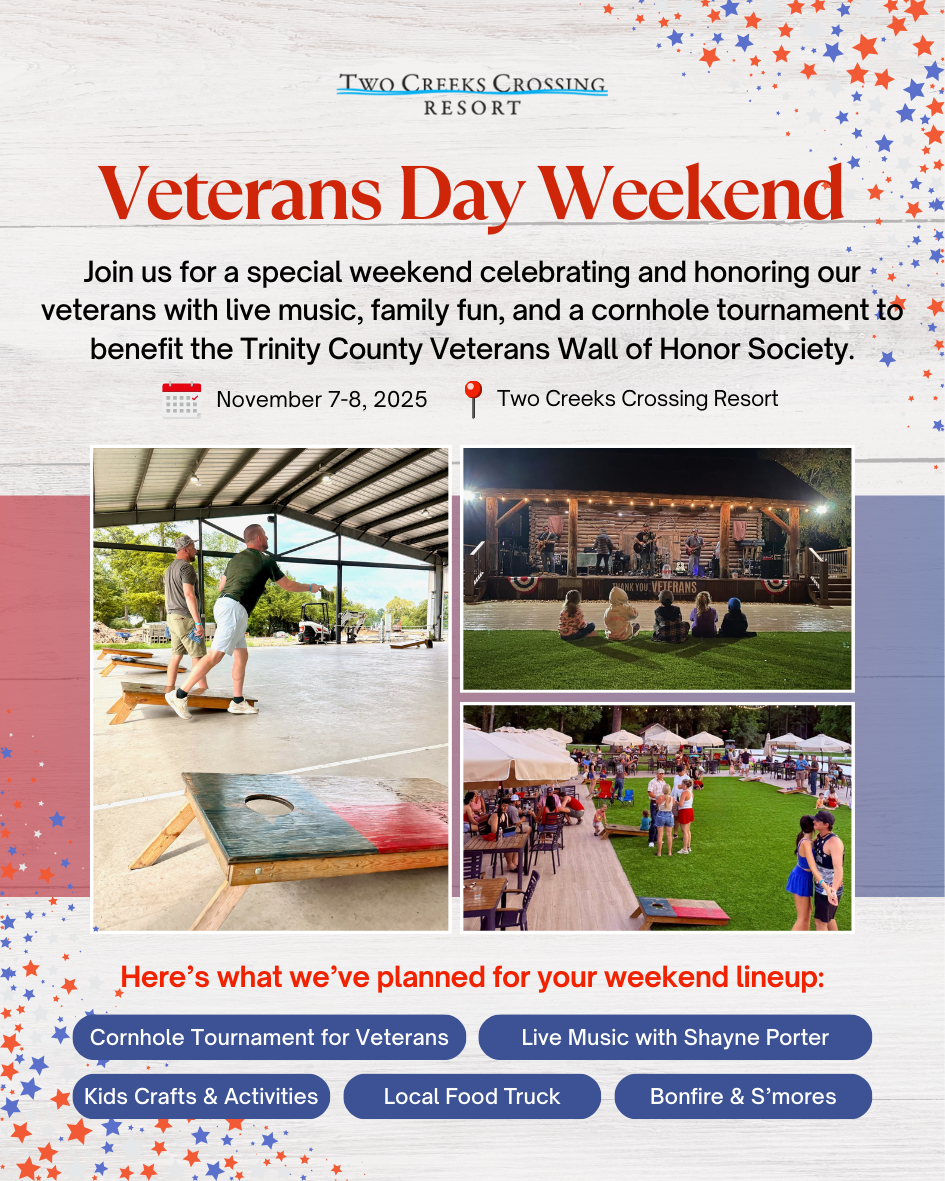 Veterans Day Weekend | Two Creeks Crossing Resort
