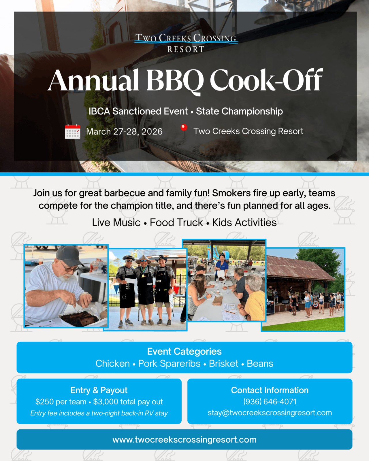 🔥 BBQ Cook-Off Weekend 🔥 | Two Creeks Crossing Resort